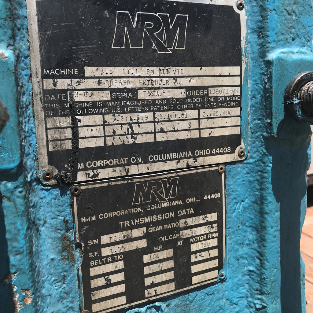3.5" NRM PMIII VTD Rubber Extruder - Gearbox Only – Automated ...